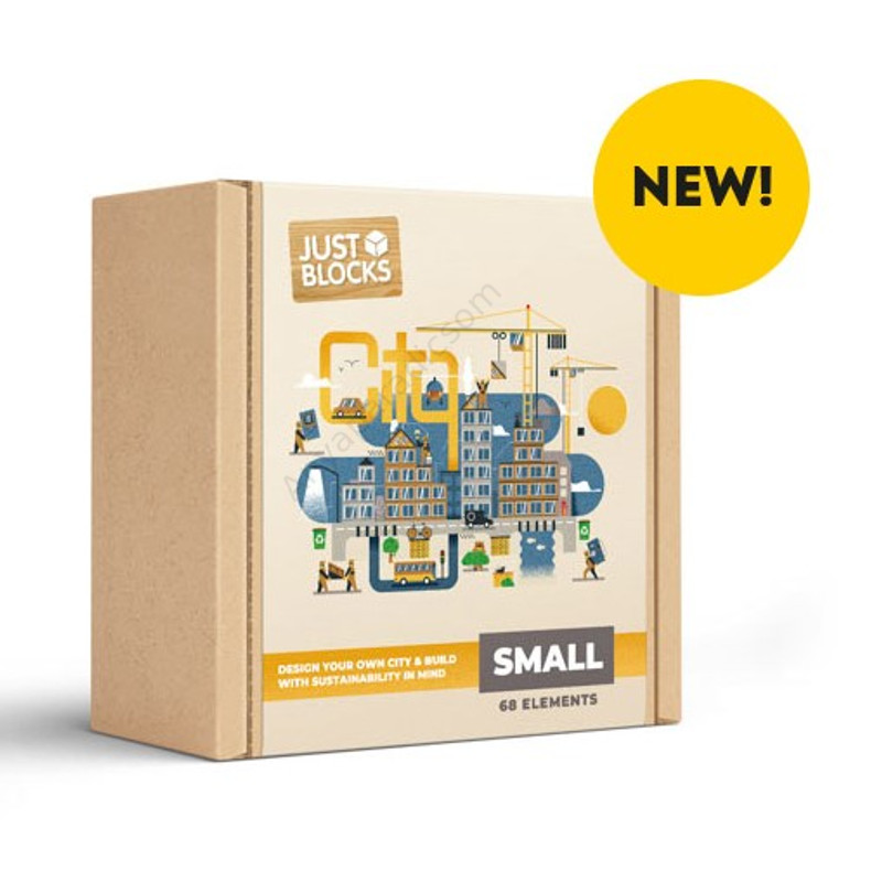 Just Blocks kicsi város építőjáték szett 68 db - Anyaparadicsom webáruház